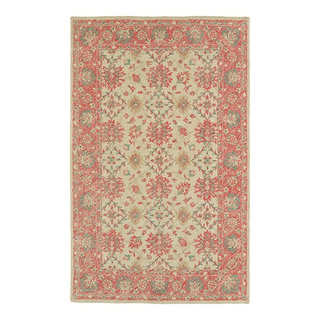 Kaleen Weathered Collection Rug, Watermelon, 4'x6' - Traditional ...