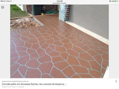 Concrete 'faux' crazy paving.... | Houzz AU