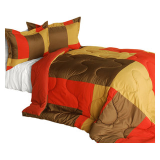 Red Teahouse Quilted Patchwork Down Alternative Comforter Set ...