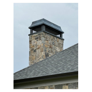 New Stone Veneer On Chimney And New Chimney Shroud In NJ - French ...
