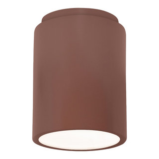 Radiance Cylinder Flush-Mount, Canyon Clay, LED - Contemporary - Flush ...