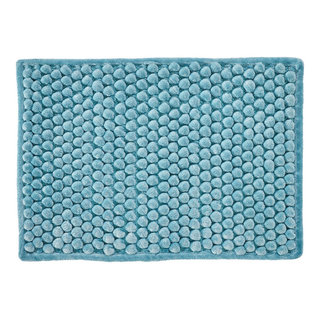 Alma Collection 17" x 24" Rectangle in Aqua - Contemporary - Bath Mats ...
