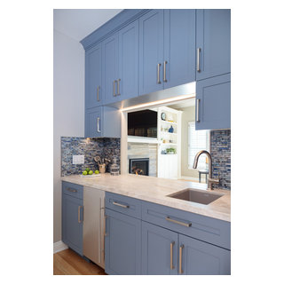 French Blue Wet Bar Remodel - Transitional - Home Bar - San Francisco ...