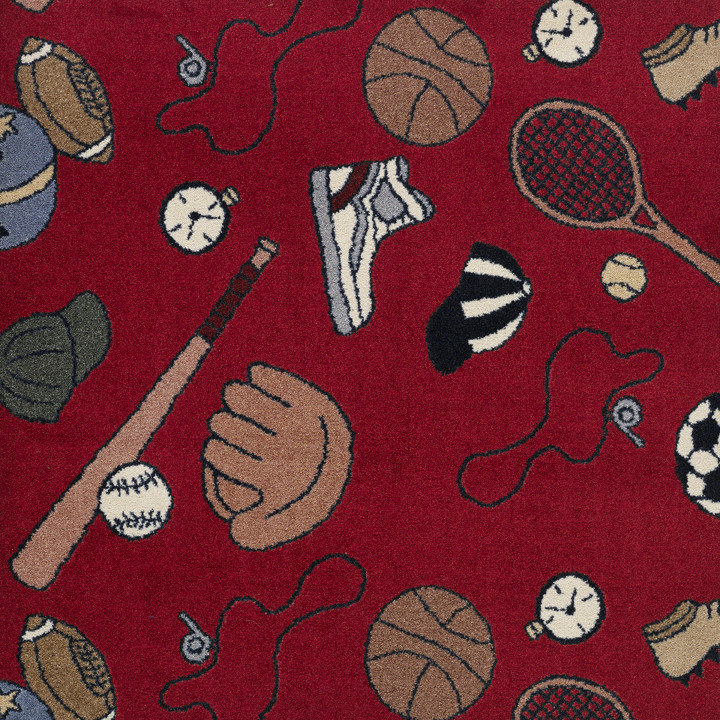 Multi Sports, Custom Area Rug, Nylon Stainmaster Carpet, 3 Colors ...