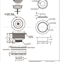 Two Wing Nut Style Large Kitchen Basket Strainer, Antique Copper ...