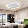 White Modern Flush LED Ceiling Fan and Light - Contemporary - Ceiling ...