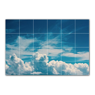 Clouds Ceramic Tile Wall Mural HZ500384, 72" Wide x 48" High ...