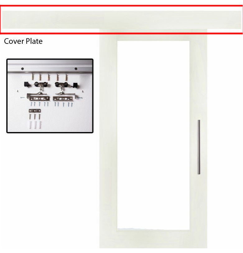 Mirrored Sliding Barn Door with Mirror insert with Hardware Kit ...