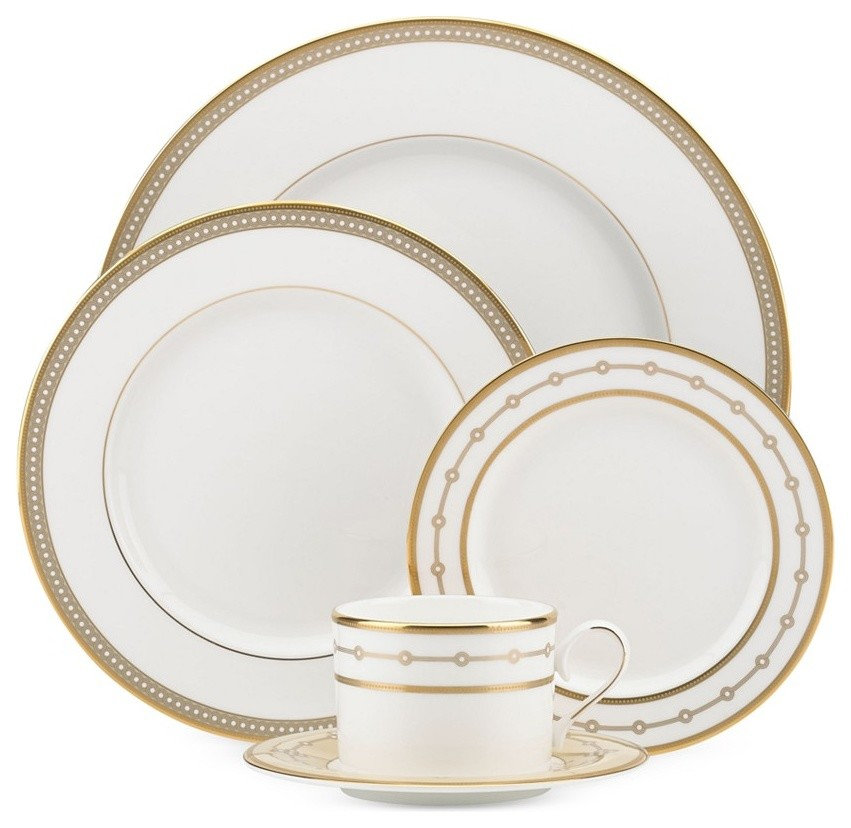 Lenox Jeweled Jardin 5-Piece China Setting, Set of 12 - Transitional ...