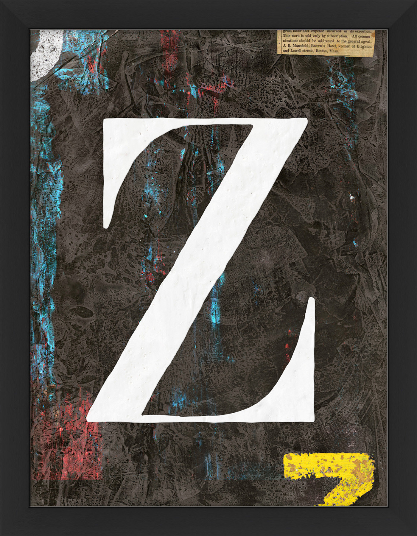 Alphabet "Z", Giclee Reproduction Artwork, 13.5x17.5 - Contemporary ...