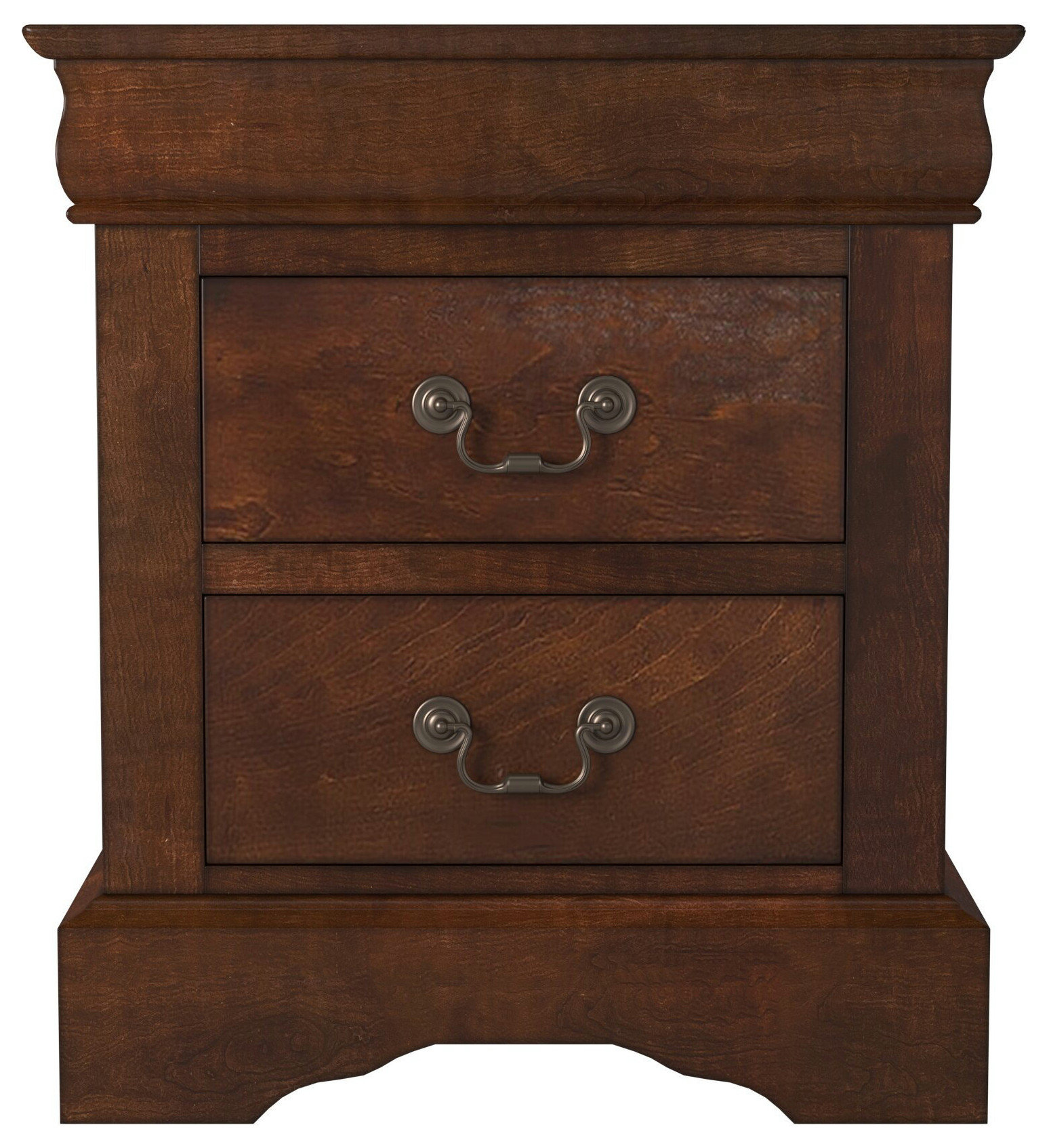 Alpine Furniture West Haven 2 Drawer Nightstand, Cappuccino - Traditional - Nightstands And ...