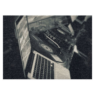 Laptop And A Turntable Area Rug, 5'0"x7'0" - Contemporary - Novelty ...