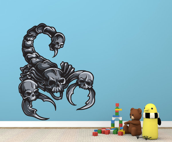 Scorpion Vinyl Wall Decal ScorpionUScolor004, 42 in. - Contemporary ...