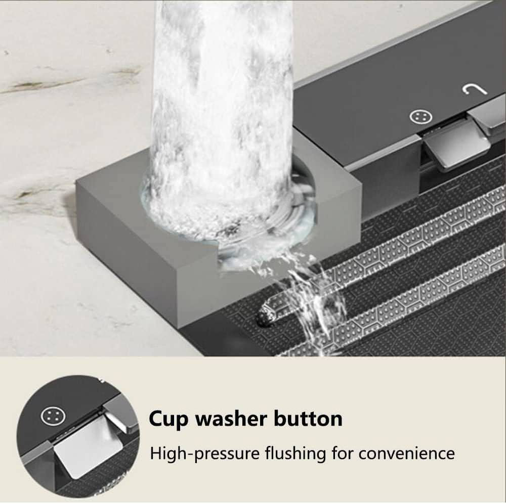 Bronstarz 29.5 INCH Nano Black Waterfall Household Sink Set ...