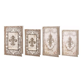 Classic Book Boxes-set of 4, Multicolor - Mediterranean - Decorative ...