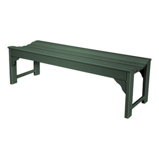Polywood Traditional Garden 60" Backless Bench - Contemporary - Outdoor ...