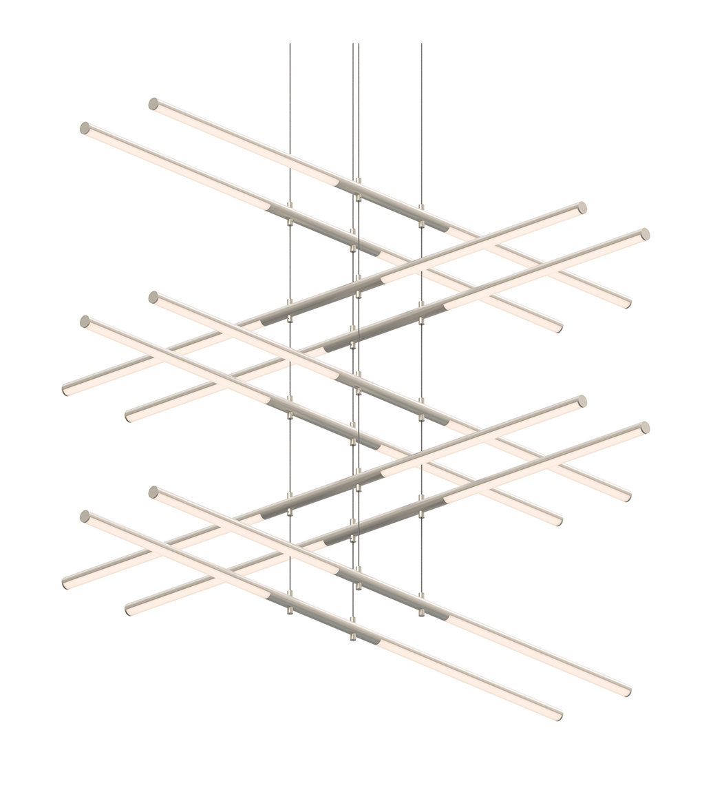 Stack 5-Tier LED Pendant in Satin Nickel - Modern - Pendant Lighting ...