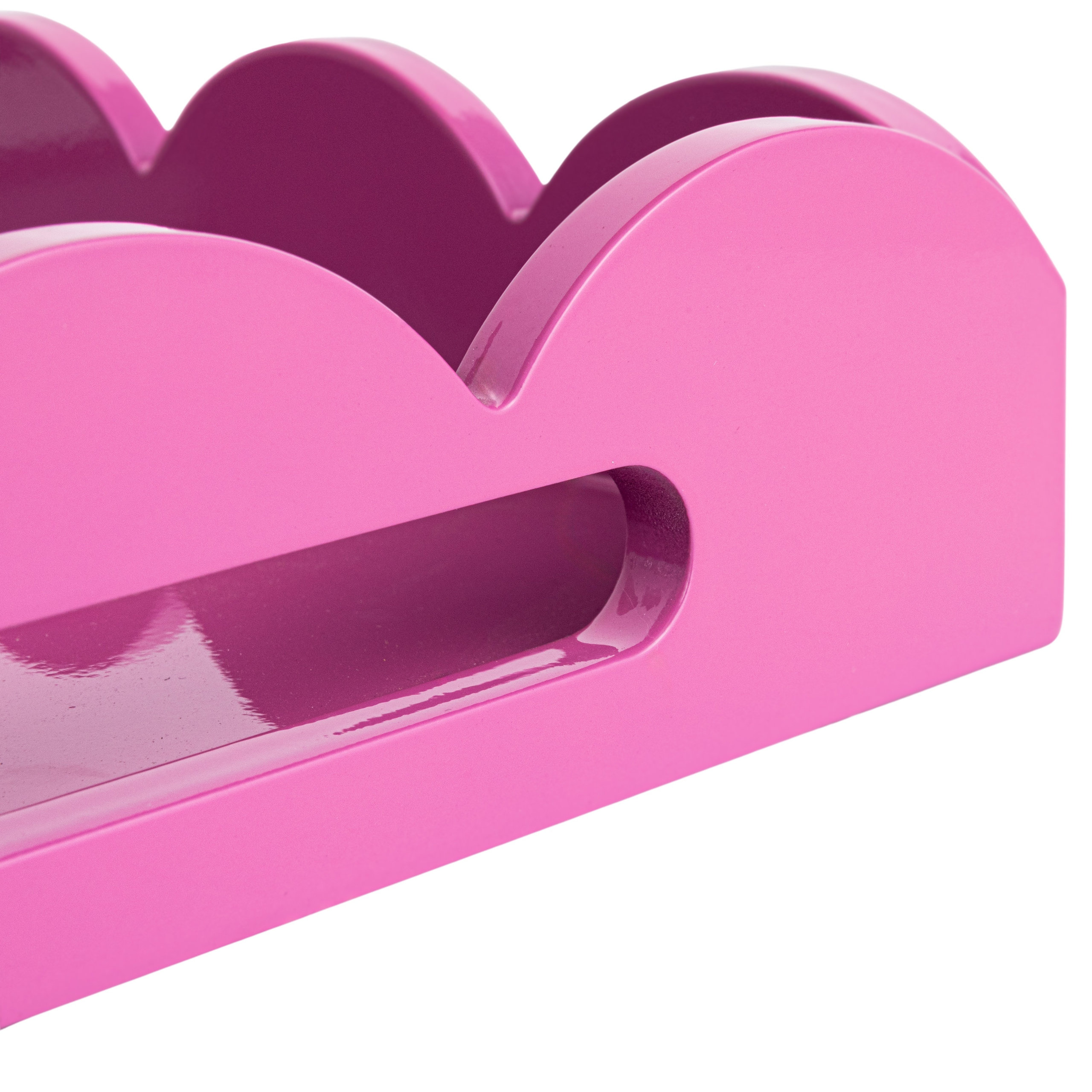 Wide Wood Tray, Fuchsia - Contemporary - Serving Trays - by Olive Grove ...