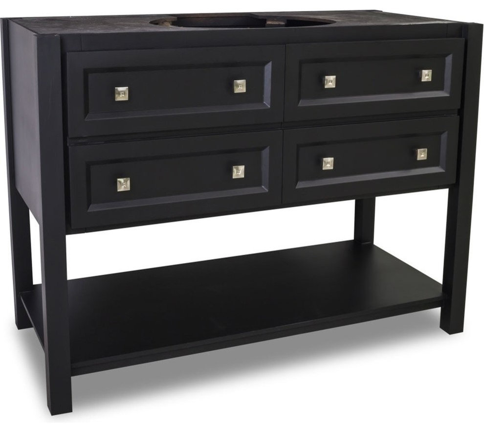Adler Elements 48" Vanity, Black, 48" - Transitional - Bathroom ...