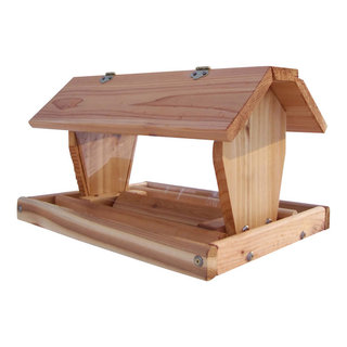 Medium Post Mount Hopper Feeder - Craftsman - Bird Feeders - by ...