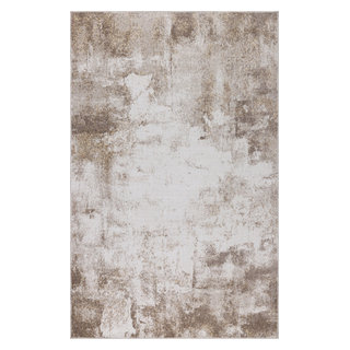 Machine Washable Avery Brown/Ivory Rug, 5'0" x 8'0" - Contemporary ...