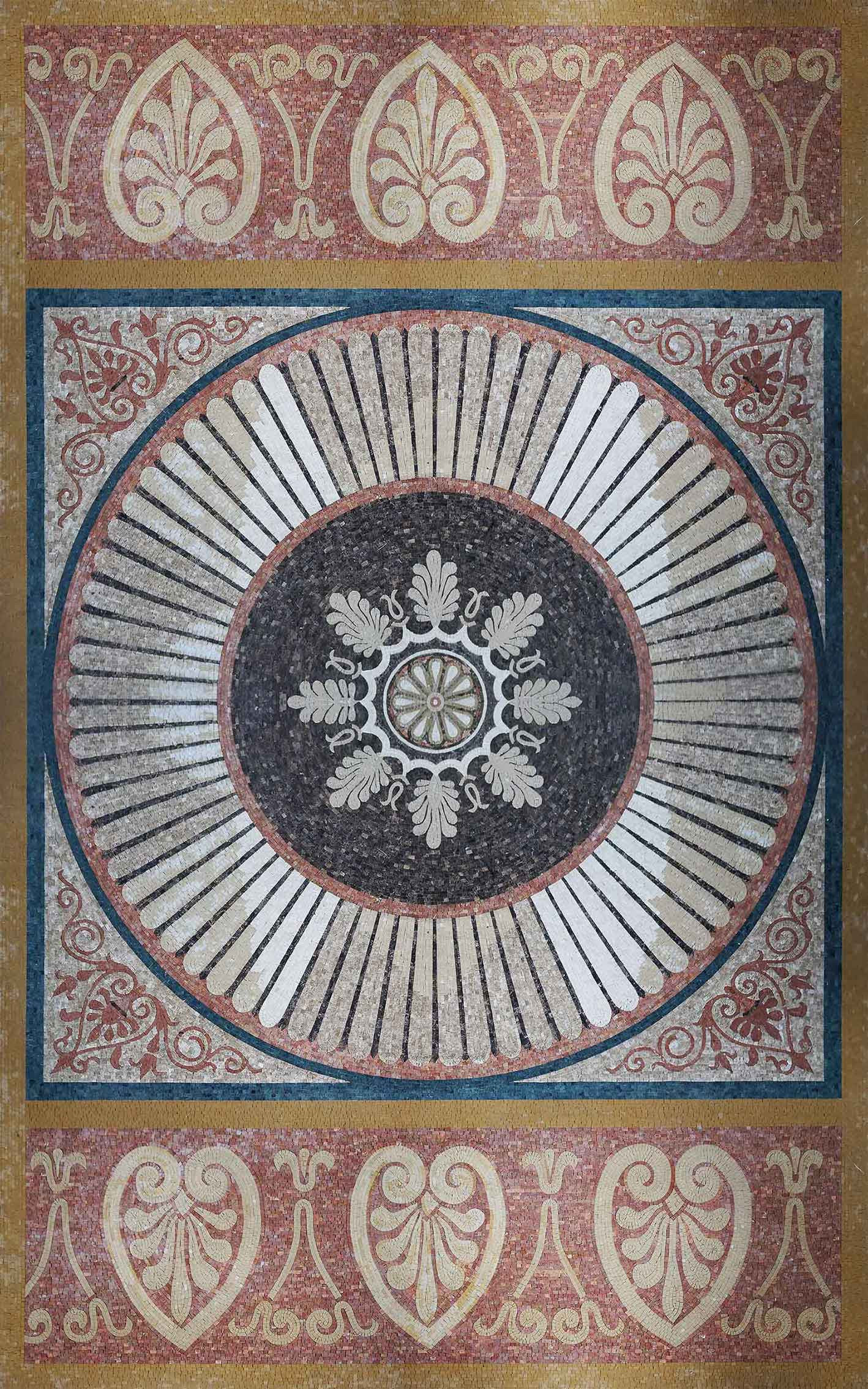 Mosaic Design - Squared Geometric, 51" x 82" - Traditional - Tile ...