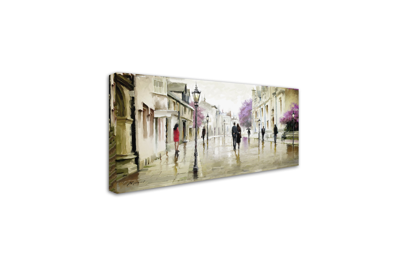 The Macneil Studio 'Street Walk 2' Canvas Art, 47"x20" - Contemporary ...