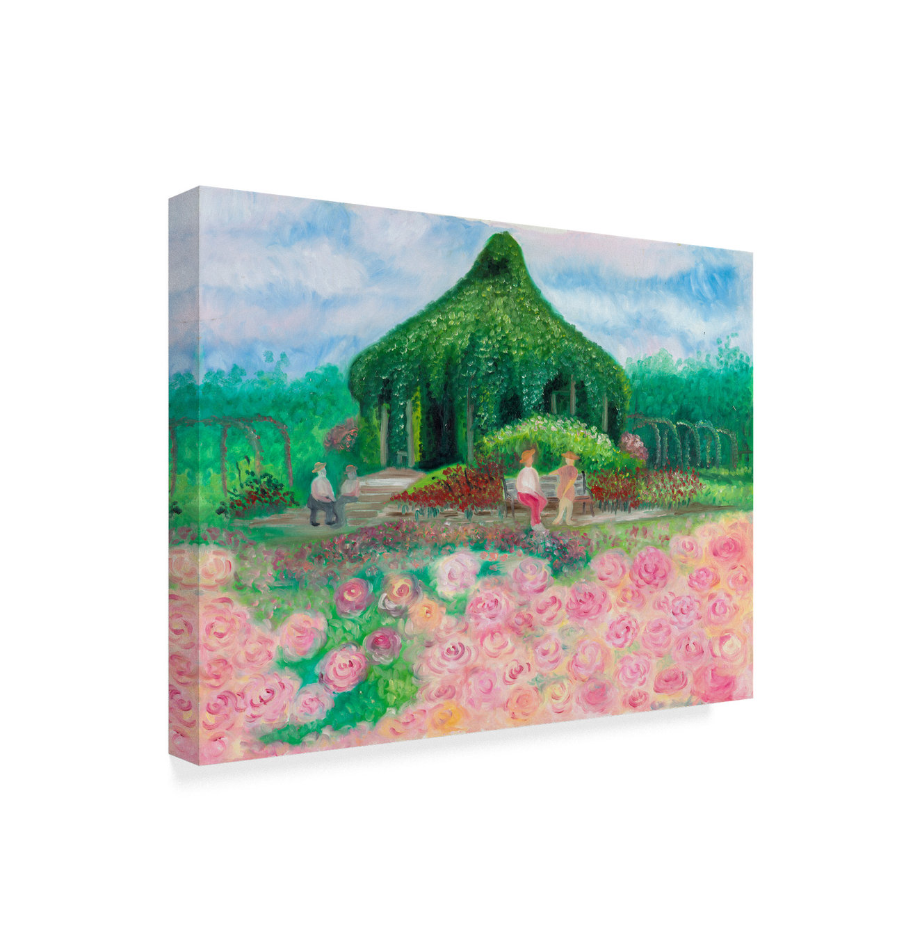 Cheryl Bartley 'Rose Garden 4' Canvas Art, 19"x14" - Contemporary ...