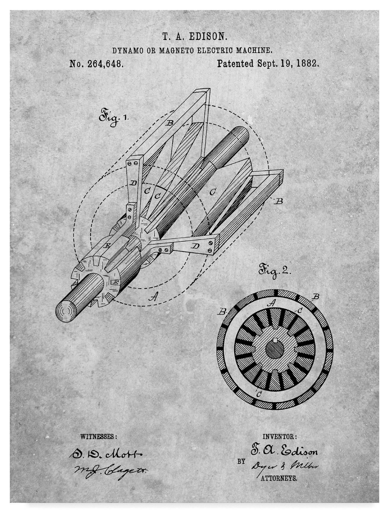 "Edison Dynamo Electrical Generator" by Cole Borders, Canvas Art, 19 ...