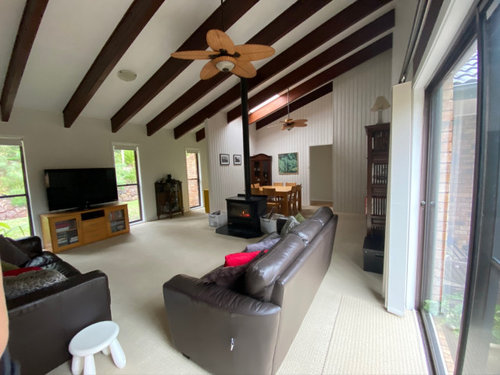 Artwork for exposed brick lounge room | Houzz AU