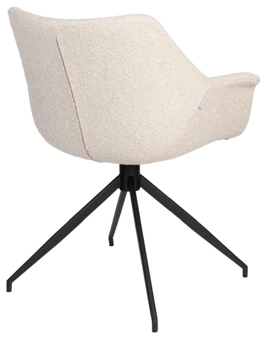 Upholstered Swivel Armchair Set (2) | Zuiver Doulton - Midcentury ...