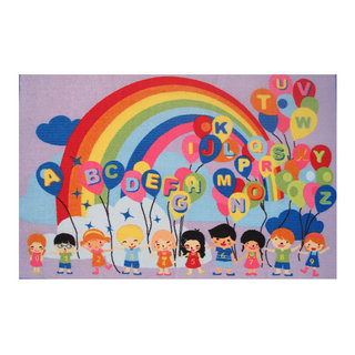Fun Rugs Fun Time Collection Educational Balloons Area Rug, 19"x29 ...