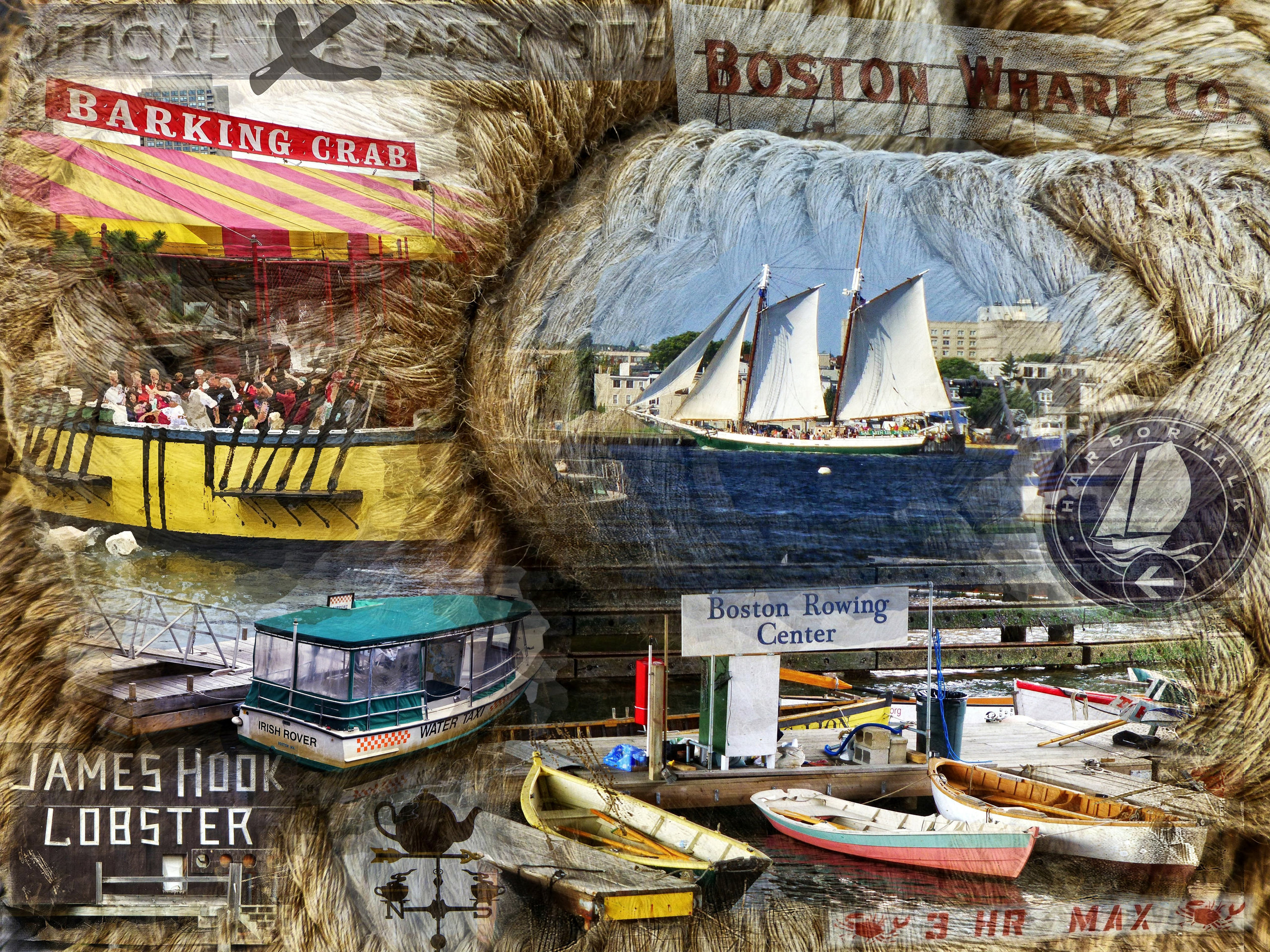 Harbor Walk, 18" H X 24" W, 18" H x 24" W x 1.5" D - Beach Style ...