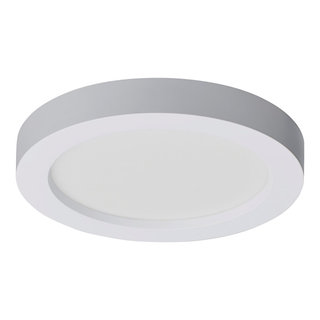 5 in. LED Flush Mount Disk Light Round 11W 3000K White 12PK - Modern ...