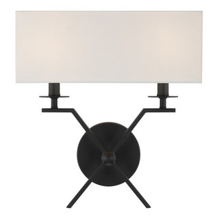 Arondale 2-Light Wall Sconce, Matte Black - Transitional - Wall Sconces ...