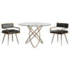 Modrest Rosario Modern Round Rosegold Dining Table - Contemporary ...