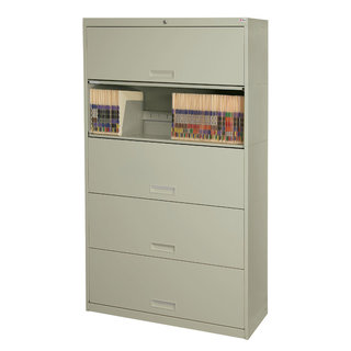 Stak-N-Lok 100 Series 5H Open Shelf, Receding Doors, 36", Letter Depth ...