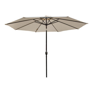 11' Outdoor Patio Umbrella With Push-Button Tilt Crank - Contemporary - Outdoor Umbrellas - by ...