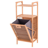 Attractive Bamboo Laundry Hamper Side Table - Transitional - Hampers ...