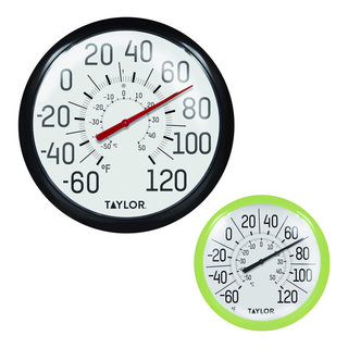 Taylor Precision Indoor/Outdoor Big & Bold Dial Wall Thermometers, Pack ...