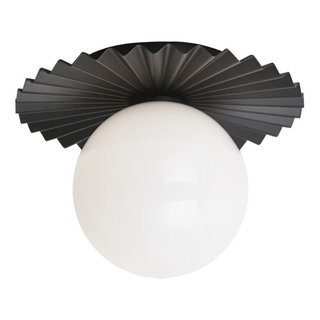 Modern Ruff 1 Light Wall Sconce, Black - Contemporary - Wall Sconces ...