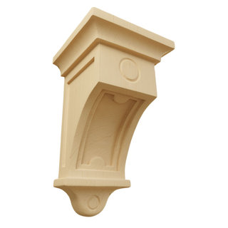 Capistrano Mission Corbel, Cherry, 2 1/2"Wx2 3/4"Dx4 1/2"H, 4-Pack, 5"Wx5"Dx9"H - Traditional ...