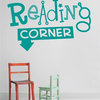 Decal Vinyl Wall Sticker Reading Corner Quote, 14"x30" - Contemporary ...