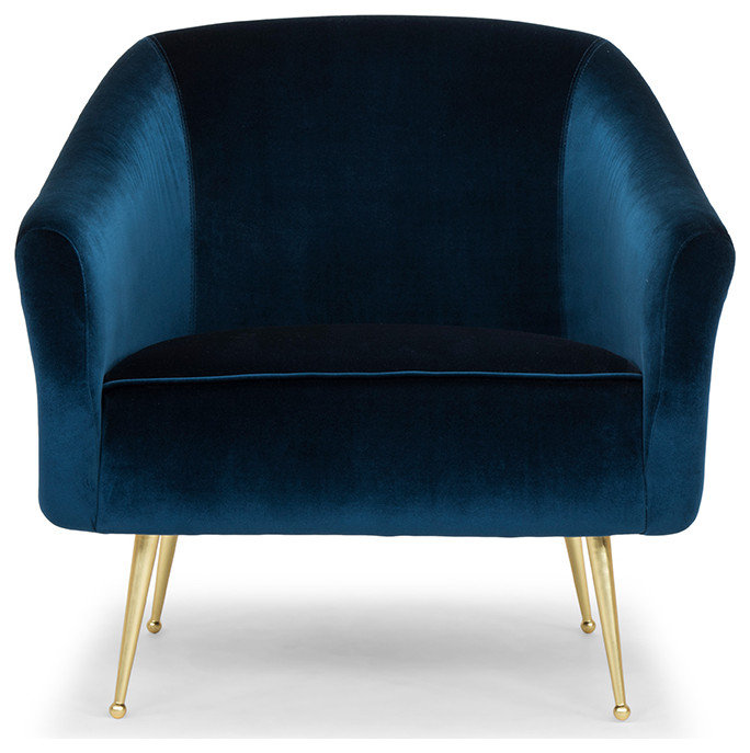 Lucie Midnight Blue Occasional Chair - Midcentury - Armchairs And ...