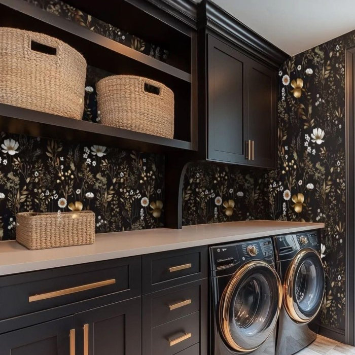 75 Beautiful Utility Room with Wallpapered Walls Ideas and Designs ...
