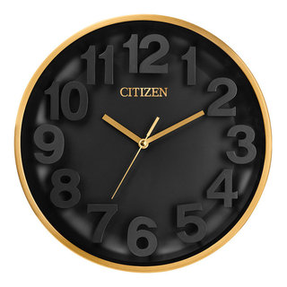 Citizen Gallery Raised Numbers Wall Clock - Contemporary - Wall Clocks ...