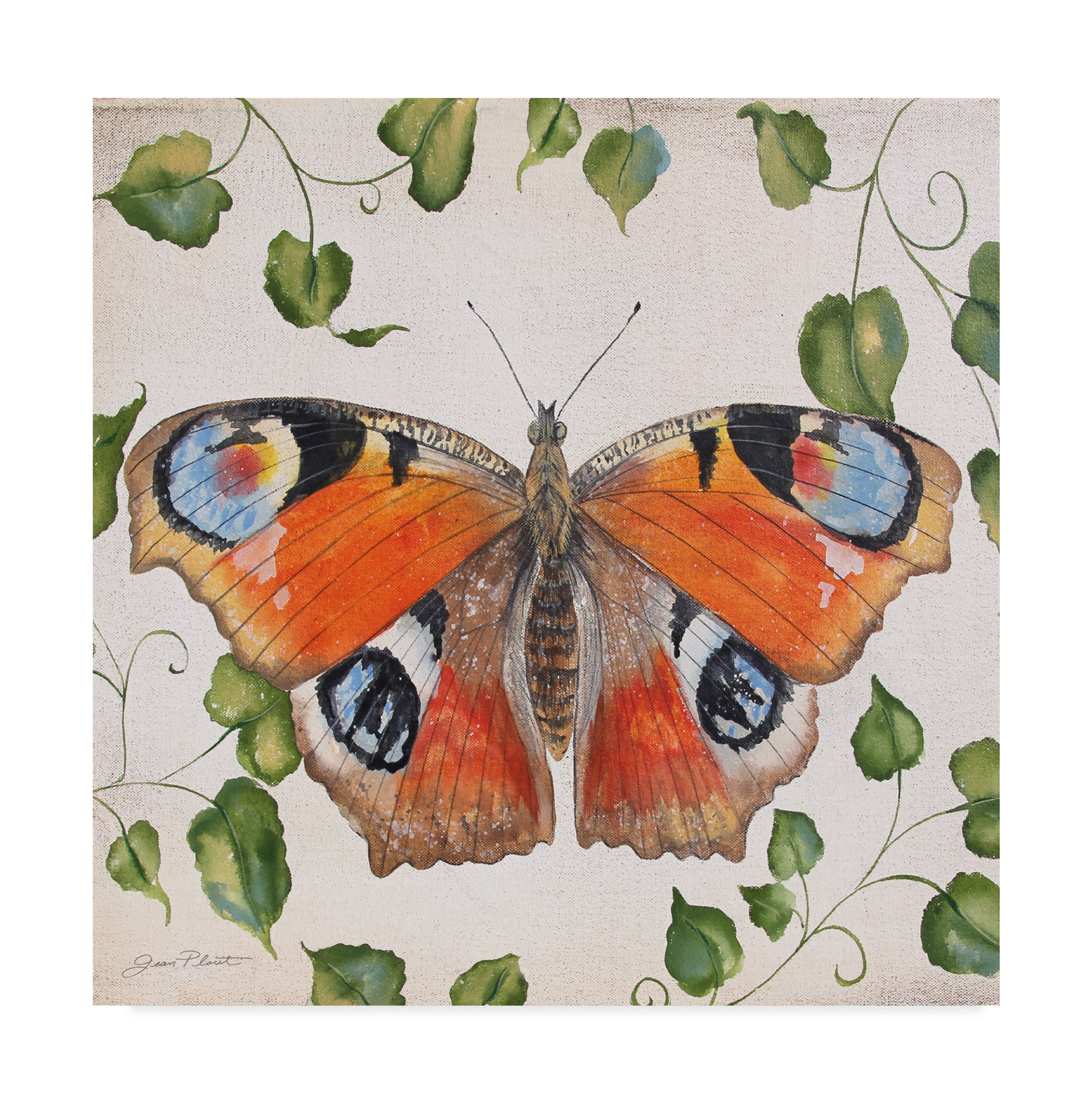 Jean Plout 'Orange Dream Butterfly 1' Canvas Art, 14"x14 ...
