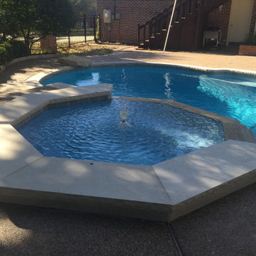 White Plaster Blue Quartz Pool - Photos & Ideas | Houzz