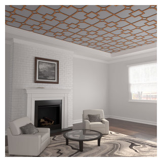 39"W x 39"H x 3/8"T Olivia Fretwork Wood Ceiling Panels, Small - Modern ...