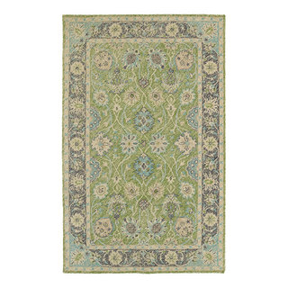 Kaleen Weathered Collection Bright Lime Green Runner 3'x10 ...